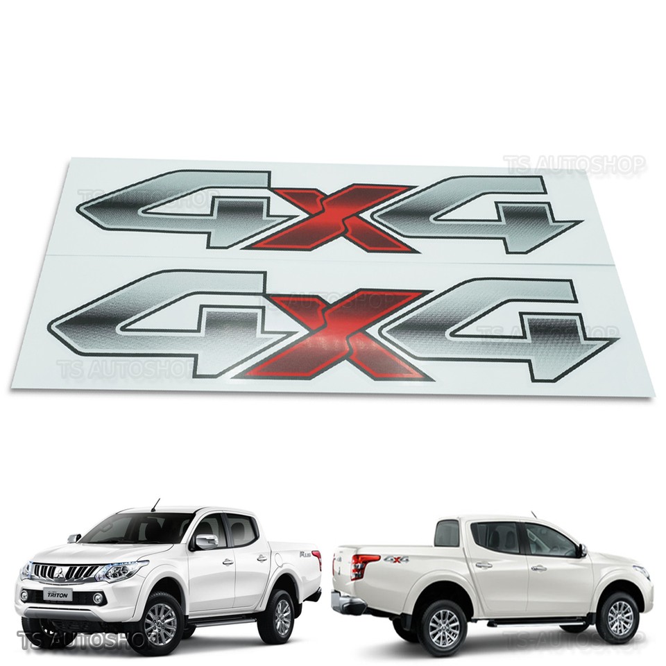 2015 17 Fits Mitsubushi L200 Triton Sticker Off Road 4x4 Gray Logo ...