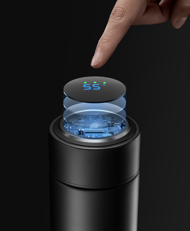 Smart Insulated Mug Stainless Steel Vacuum Cup Thermos Bottle LED ...