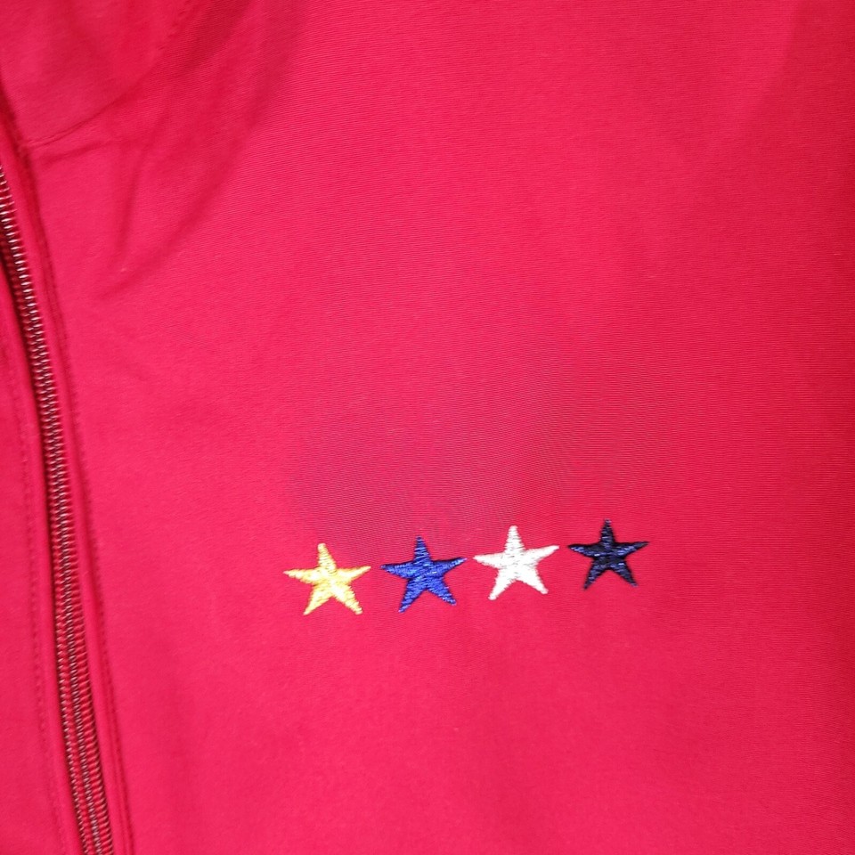 Catalina Women's Windbreaker Jacket Full Zip Long Sleeve Red Size L ...