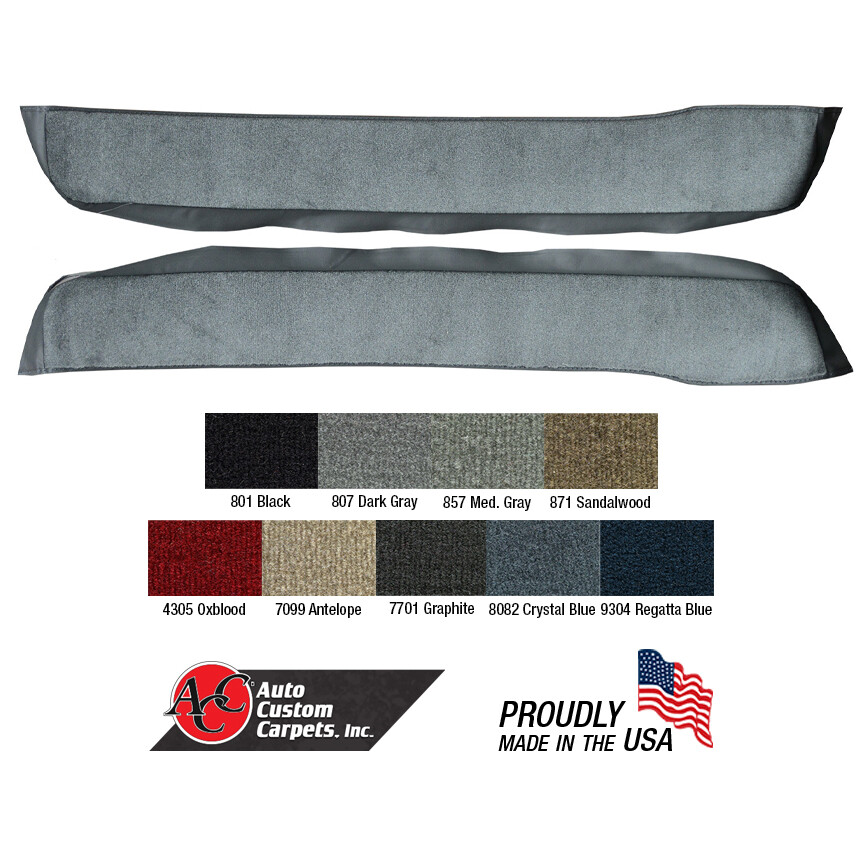 Fox Body Mustang Door Panel Carpet Inserts Pair 1987 - 1989 Convertible ...
