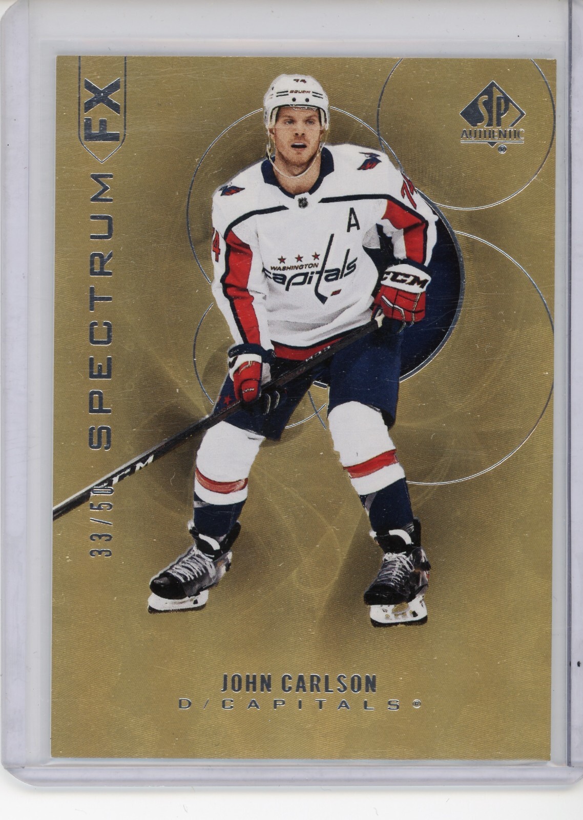 2020-21 SP AUTHENTIC John Carlson GOLD SPECTRUM FX BOUNTY 33/50 ...
