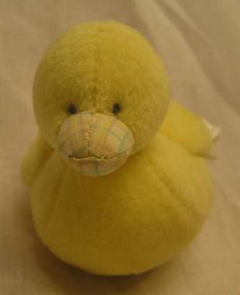 RUSS Baby LITTLE YELLOW DUCK RATTLE 4" Plush STUFFED ANIMAL Toy | eBay