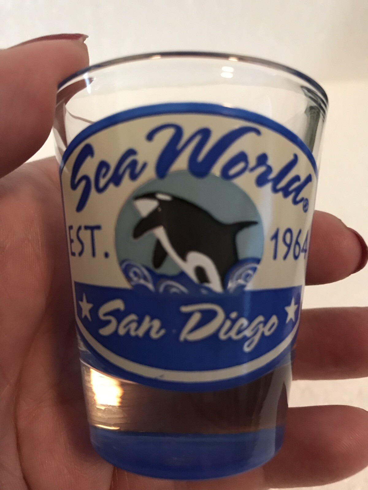 RARE Sea World San Diego Orca Shot Glass Killer Whale Design | eBay