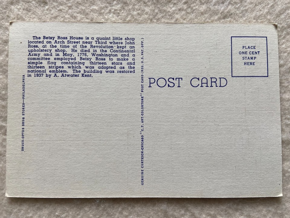Betsy Ross House located on Arch Street Vintage Postcard | eBay
