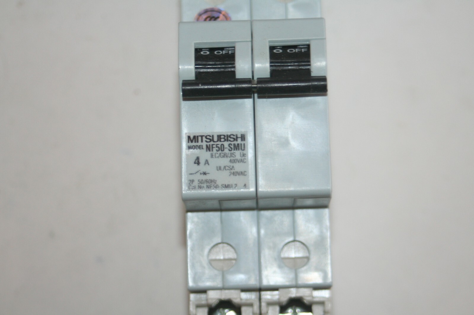 MITSUBISHI ELECTRIC UL 489 Listed NF50-SMU 2P 4A No Fuse Circuit ...