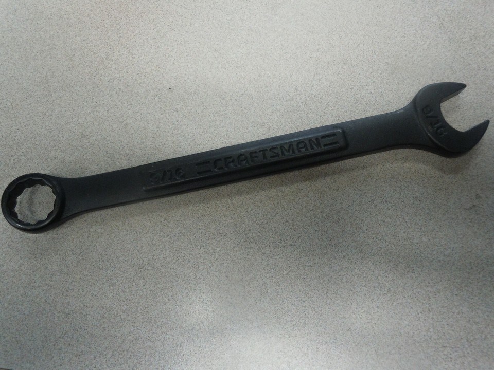 CRAFTSMAN INDUSTRIAL 9/16 BLACK OXIDE Finish Combination WRENCH metric ...