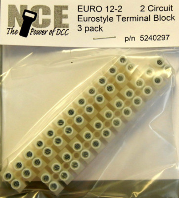NCE Euro12-2 ~ New 2026 ~ 12 Circuit ~ Eurostyle Terminal Block Strip ...