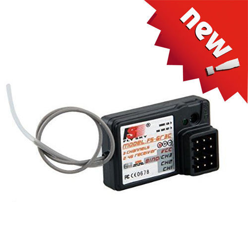 RC Flysky 2.4G 3CH FS-GR3E GR3E Receiver for FS GT3B GT2 GT3C ...