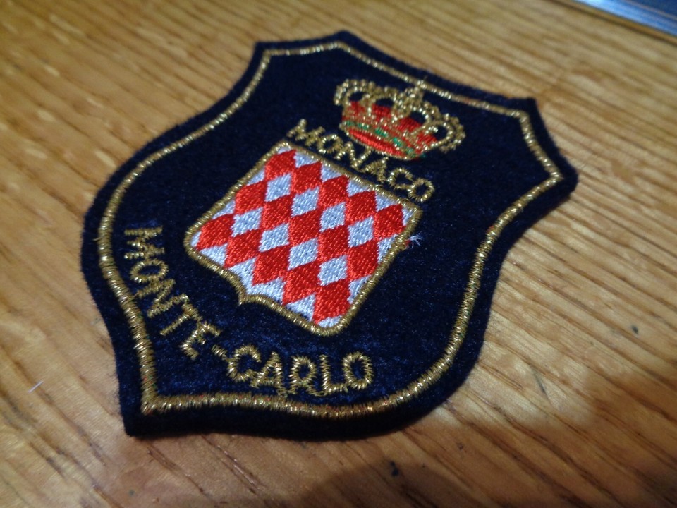 Vintage Patch MONACO Monte Carlo French Riviera Souvenir Woven Cloth ...