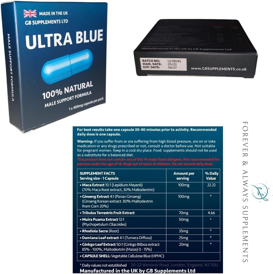 3 X 400mg high Strength Tablets Ultra Blue, Ultra Max & Ultra Gold ...