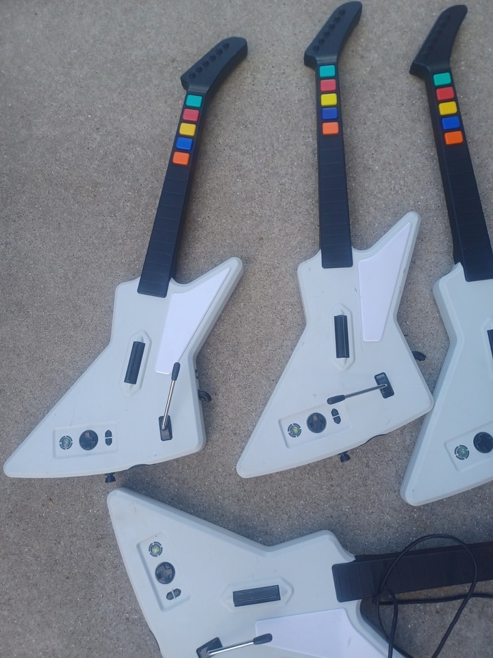 Lot Of 4 Guitar Hero Xbox 360 X-Plorer Xplorer Wired Controller ...