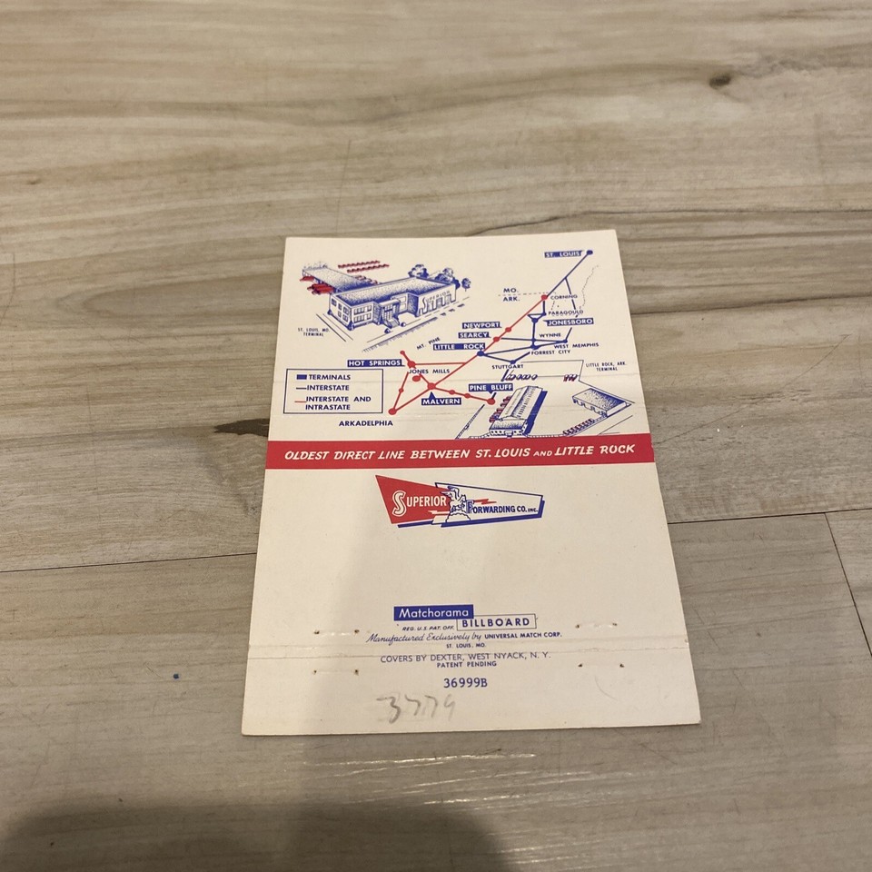 Vintage Superior Forwarding Trucking Company Empty Matchcover | eBay