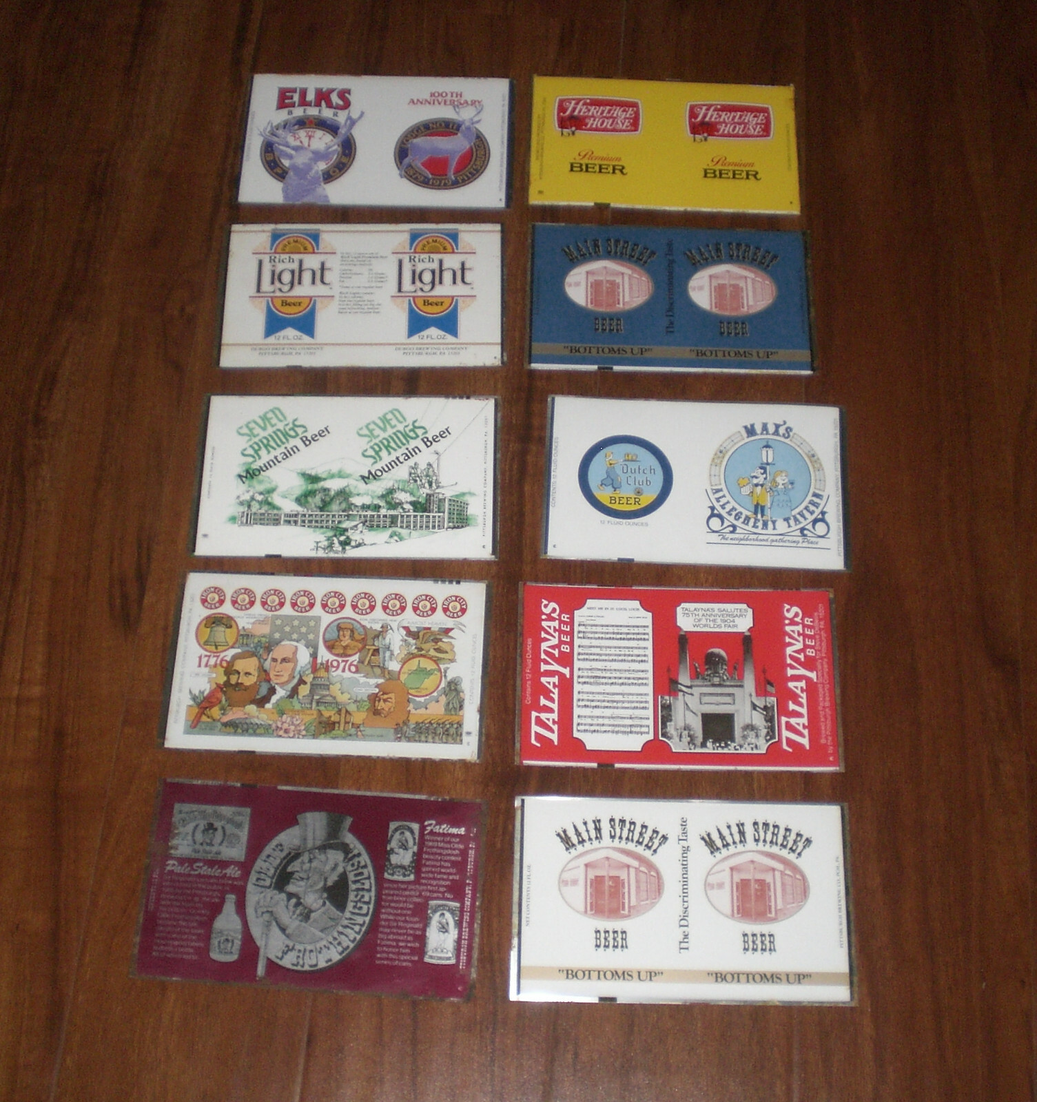 10 DIFFERENT PITTSBURGH BREWING COMPANY BEER CAN FLATS | eBay