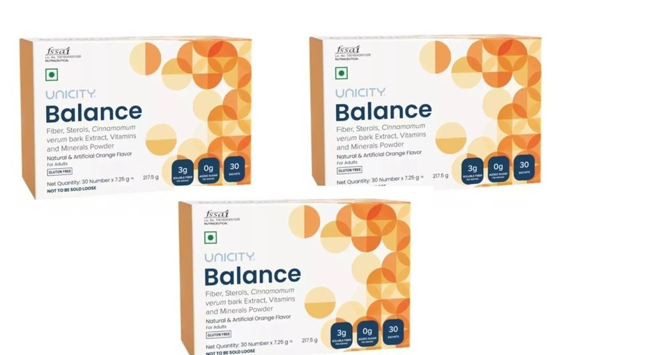 3X UNICITY BALANCE For Balance Your Cholesterol Fat Loss 30 Sachet GER ...
