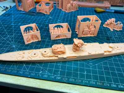 3D Printed 1/700 French Navy Louis IX Heavy Cruiser Unpainted Model Kit ...