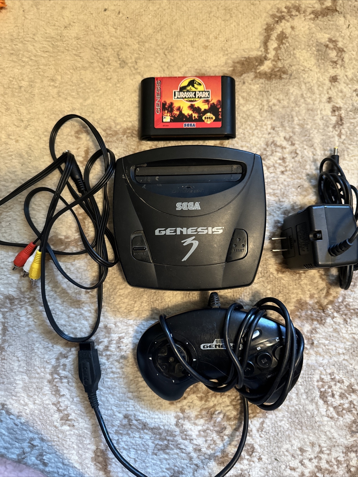 SEGA Genesis Model 3 MK-1461 Video Game Console Bundle Controller Game ...