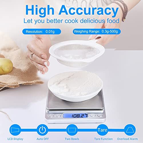 Gram Scale Small Digital Food Scale 500g By 0.01gram/0.001ounce ...