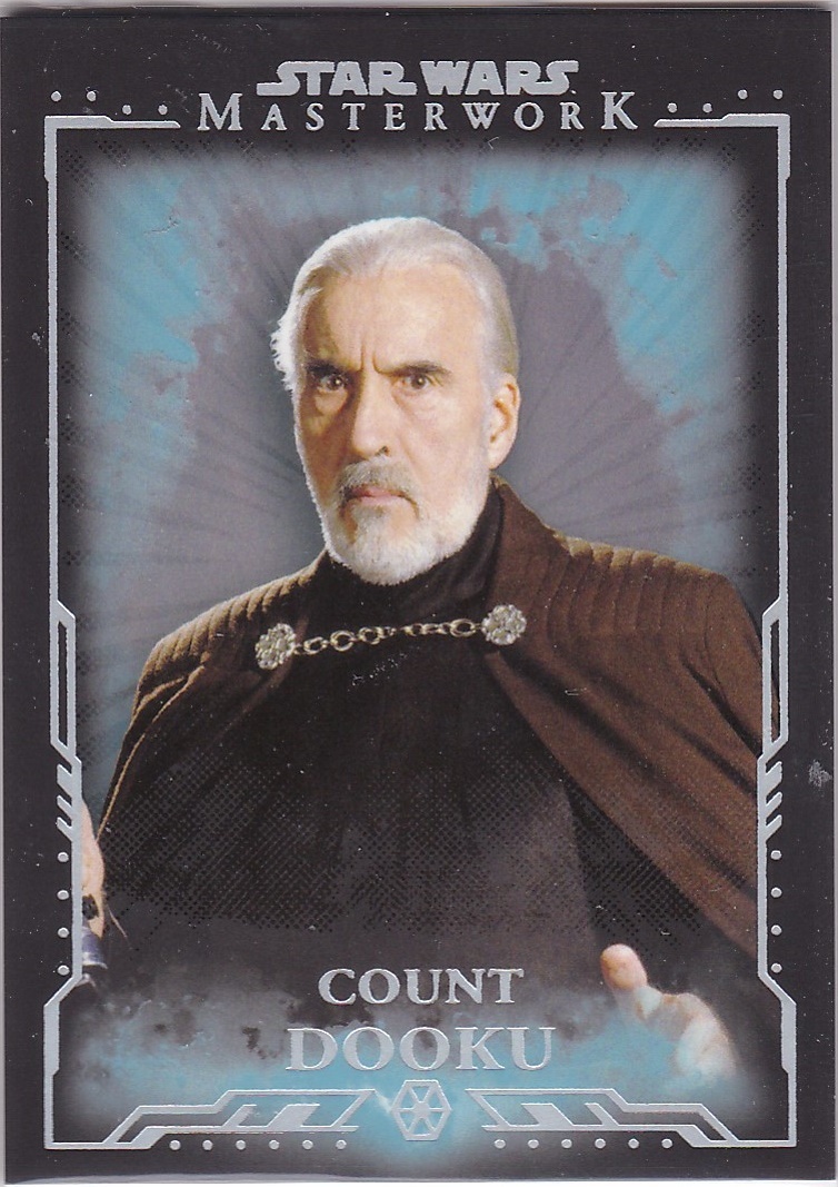 STAR WARS 2015 TOPPS MASTERWORK 17 COUNT DOOKU BLUE PARALLEL BASE CARD ...