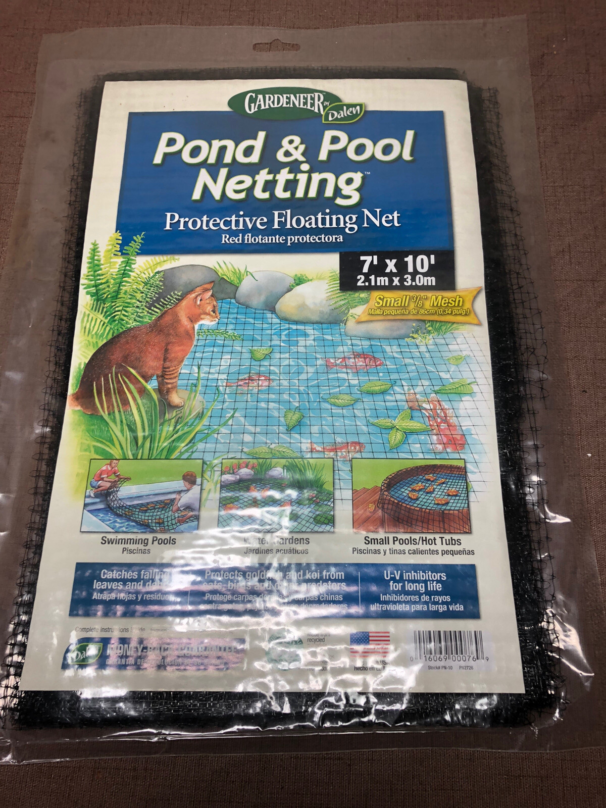NEW Dalen Gardeneer Pond & Pool Netting Protective Floating Net 7' x 10 ...