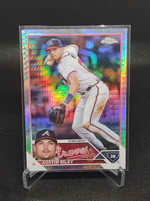 2023 Topps Chrome AUSTIN RILEY PRISM REFRACTOR #66 Atlanta Braves | eBay