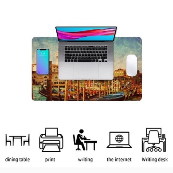 new rare FRAN GERARD Black Mousepad Desk Mat Gaming Mouse Pad 60 x 35 ...