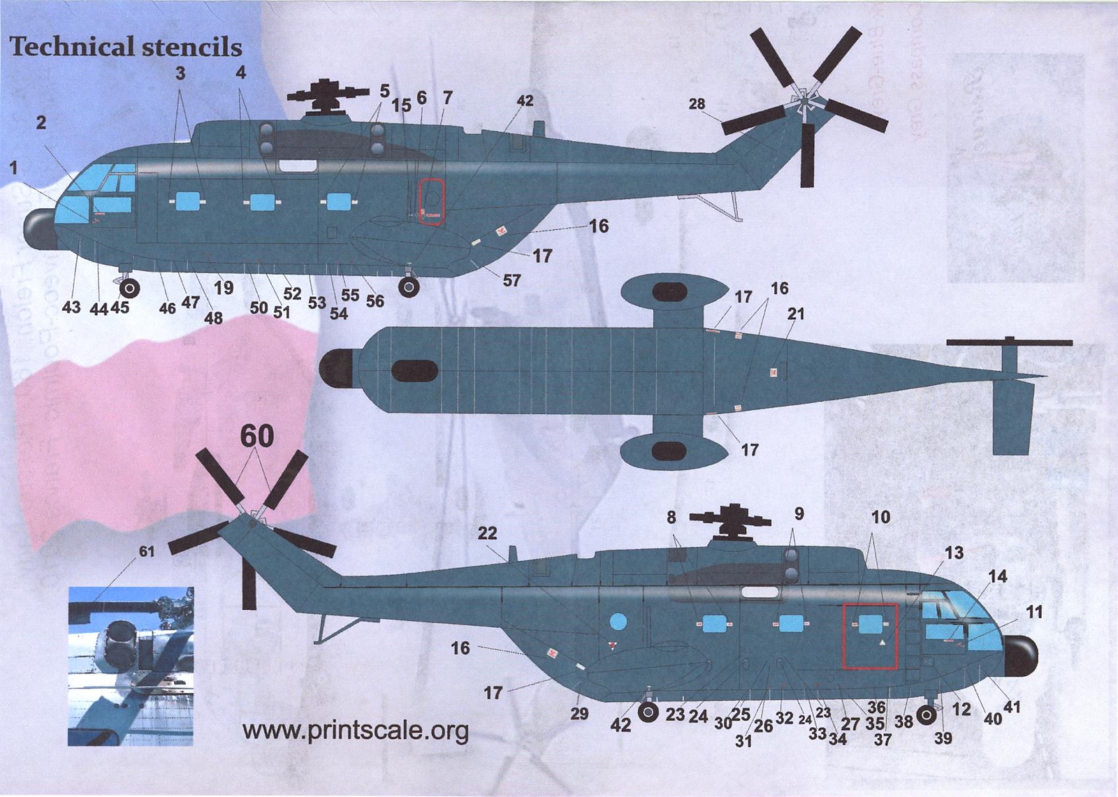 Print Scale Decals 1/72 AEROSPATIALE SA.321 SUPER FRELON Helicopter ...