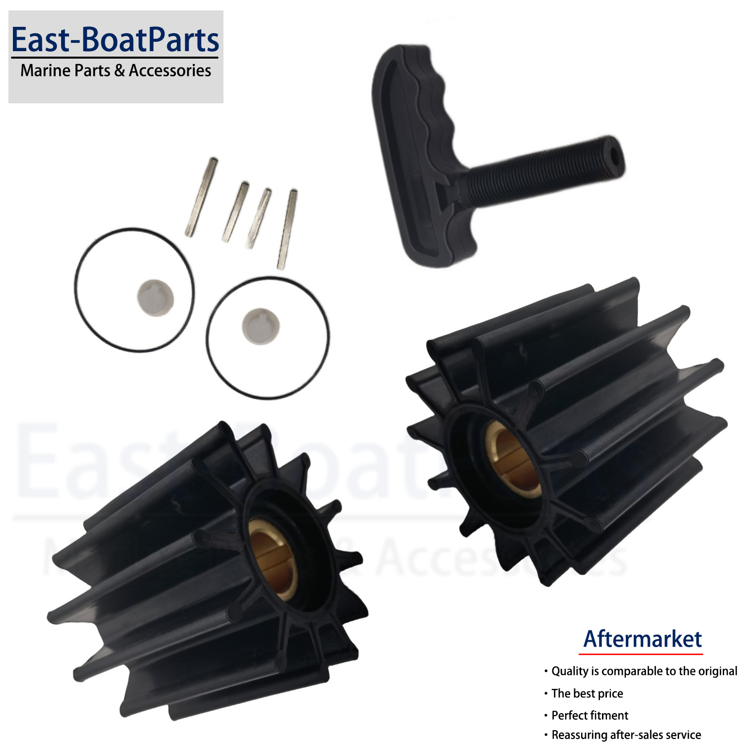 Cummins 2 Pack Impeller Kit With Puller 3802444 3897337 3916852 3925236 ...