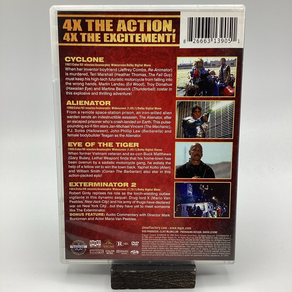 4 Action-Packed Movie Marathon Vol. One (DVD) CYCLONE ALIENATOR EUC HTF ...