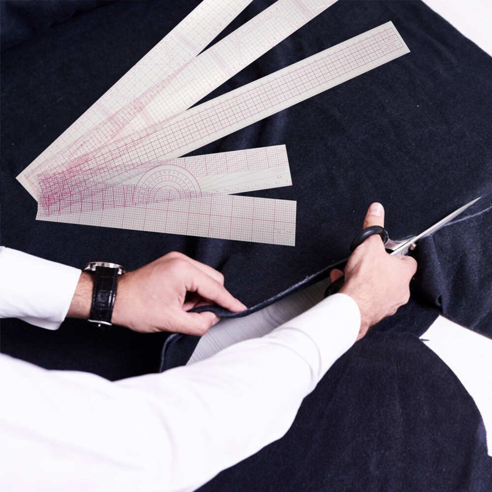 6 Pcs Sewing Ruler Rulers for Fabric Tailor Clothing Cutting Square ...