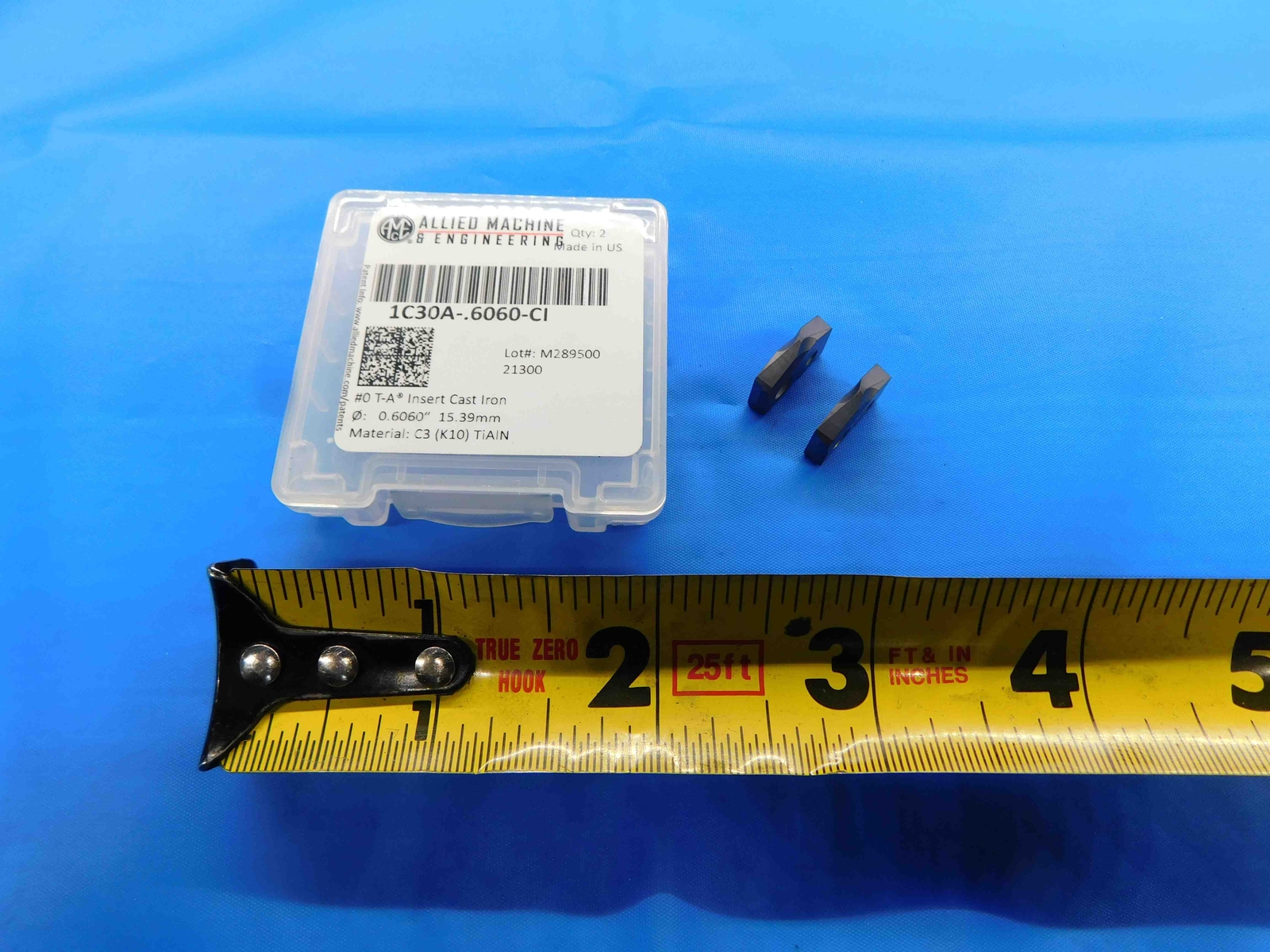 2pcs NEW AMEC 1C30A-.6060-CI 15.39MM O.D. SERIES #0 TIAIN COATED ...