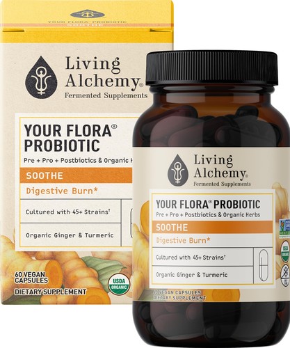Your Flora Probiotic Soothe – Non-GMO Probiotics with Fermented Soybean ...