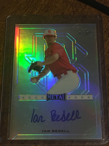 IAN BEDELL 2017 LEAF PERFECT GAME AUTOGRAPH SILVER PRISMATIC CARDINALS ...