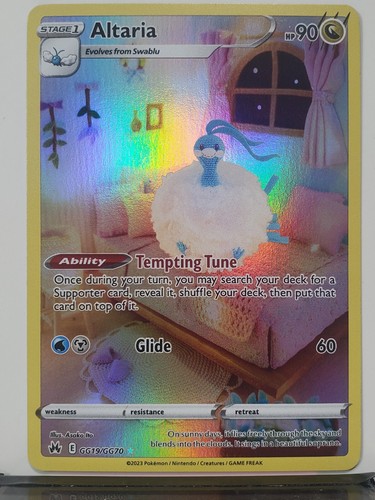 HOLO Altaria GG19/GG70 NM/M - Crocheted Art - Crown Zenith Galarian ...