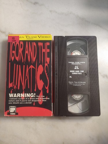 Igor and the Lunatics (VHS, 1995) Joseph Eero, Joe Niola - Troma Team ...