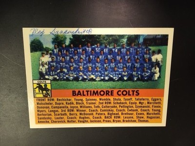 Buzz Nutter & Sandusky Signed 1956 Topps Archives Baltimore Team Card ...