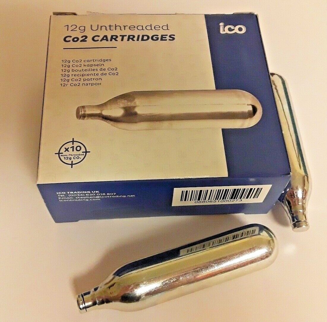 ICO Non-Threaded Co2 Cartridge for Paintball/Airsoft Gun - 12g for sale ...