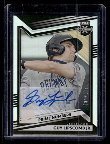 Guy Lipscomb Jr. 2022 Panini Elite Extra Edition Prime Numbers Auto #'d ...