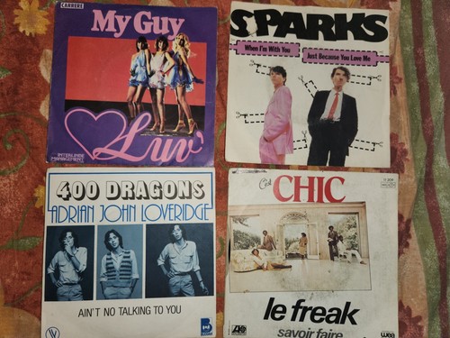 My Guy + sparks + Adrian John loveridge + the freak - 4 vinyle 45 tours ...