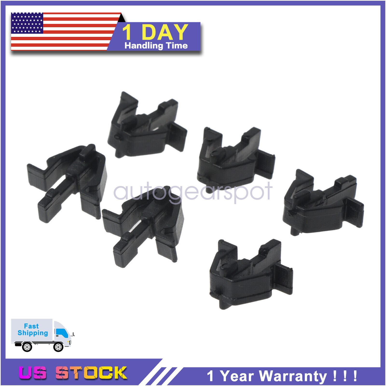 NEW Set of 6 Grille Clips Black For Isuzu NPR NPR-HD NQR NRR 2008-2020 ...
