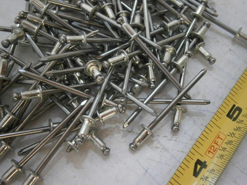 USM SD42BS Pop Rivets 1/8" x ..275 Dome Head Blind Steel Lot of 100 ...