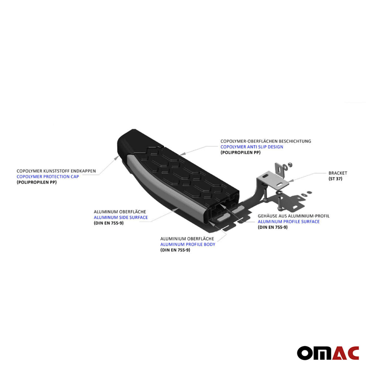 Running Boards for Audi Q3 Q3 Quattro 2013-2018 Side Steps Nerf Bars ...