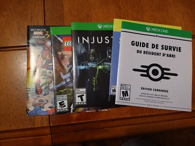 Authentic OEM Microsoft Xbox One X1 French VF Game Manuals Inserts U ...