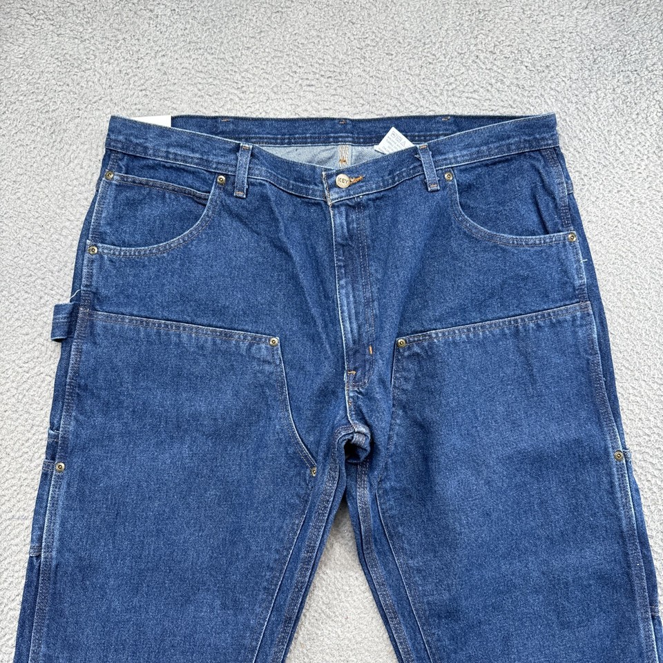 Key Double Front Demin Dungaree Relaxed Fit Carpenter Jeans in Size ...