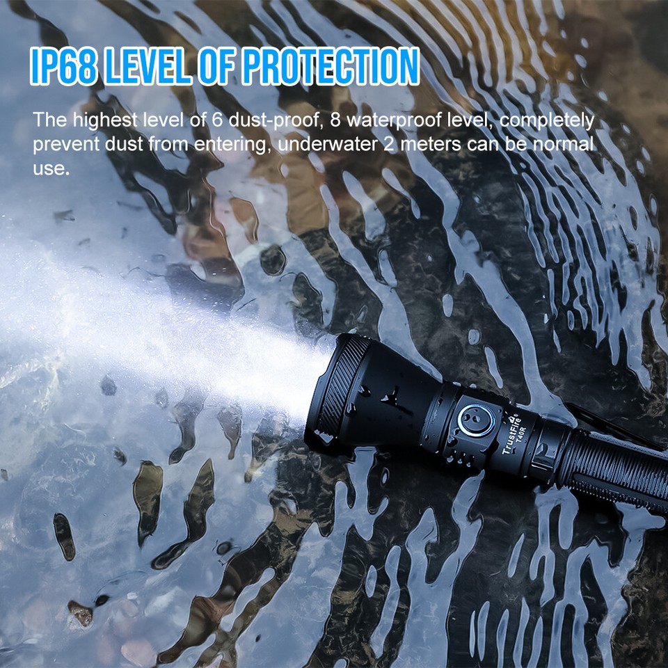 Trustfire T40R 1800Lumens Full Kit Tactical Rechargeable Flashlight ...