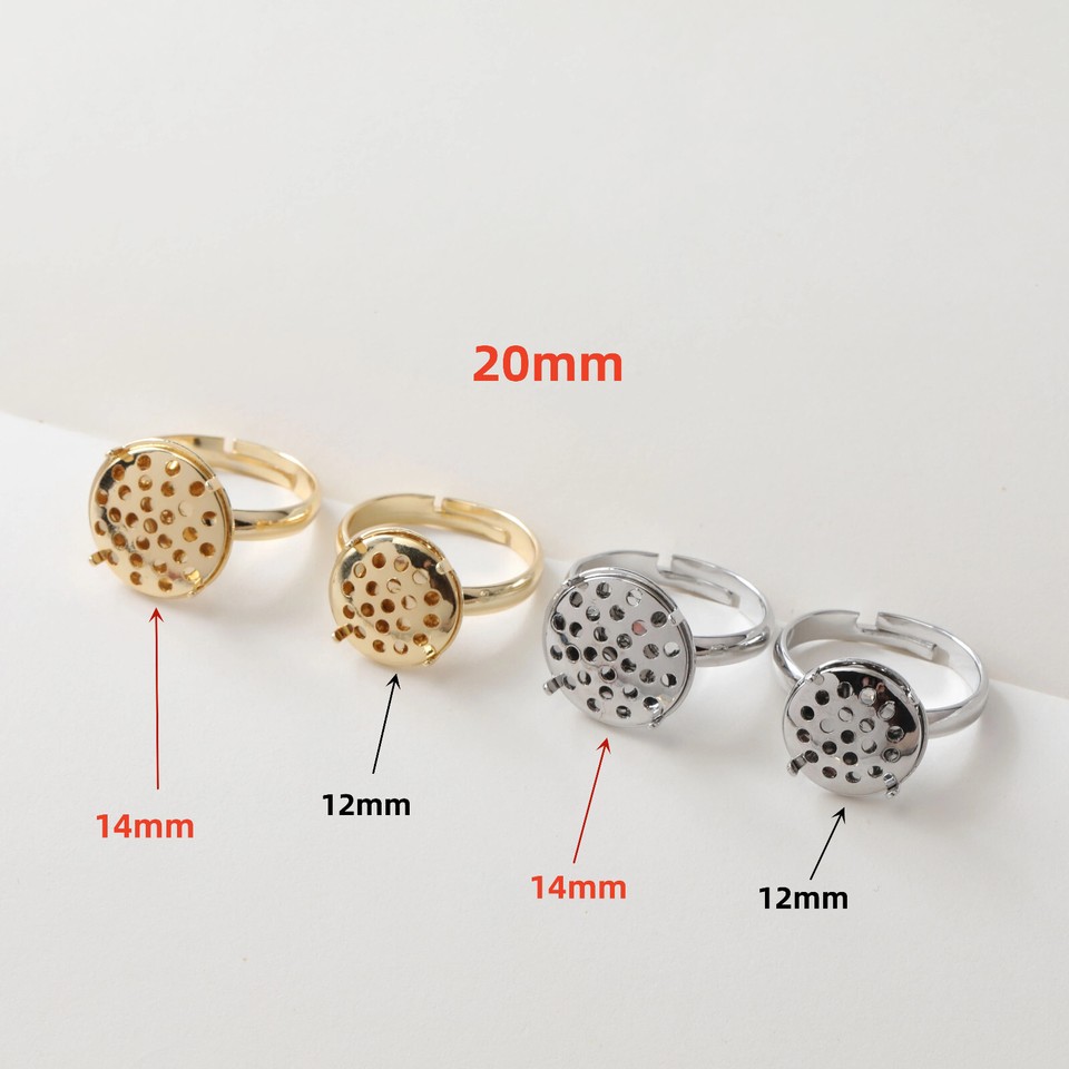 4pcs Adjustable Brass Finger Ring Bases for Jewelry Making Supplies ...