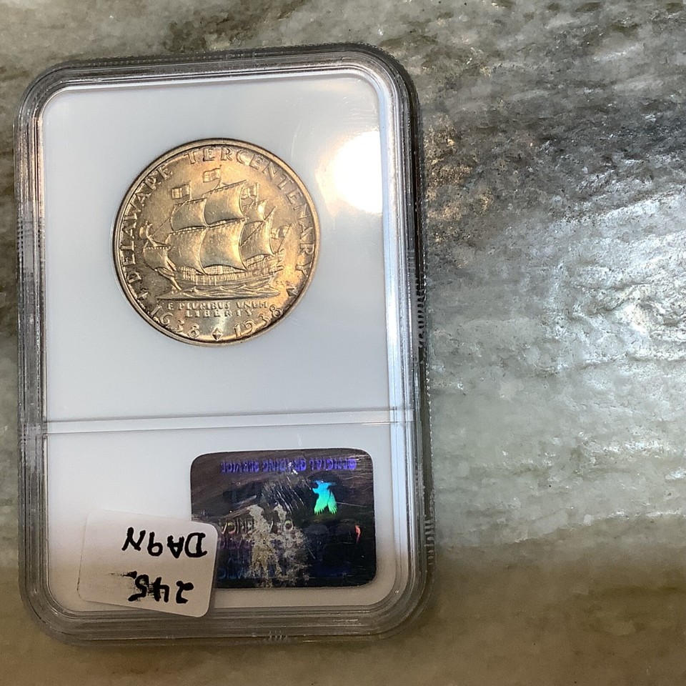 1936 Delaware Silver Commemorative Half Dollar MS63 | eBay