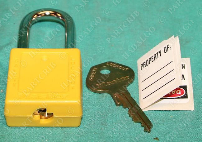 Master Lock 410YLW Safety Lock Out Yellow Lockout Zenex Padlock ...