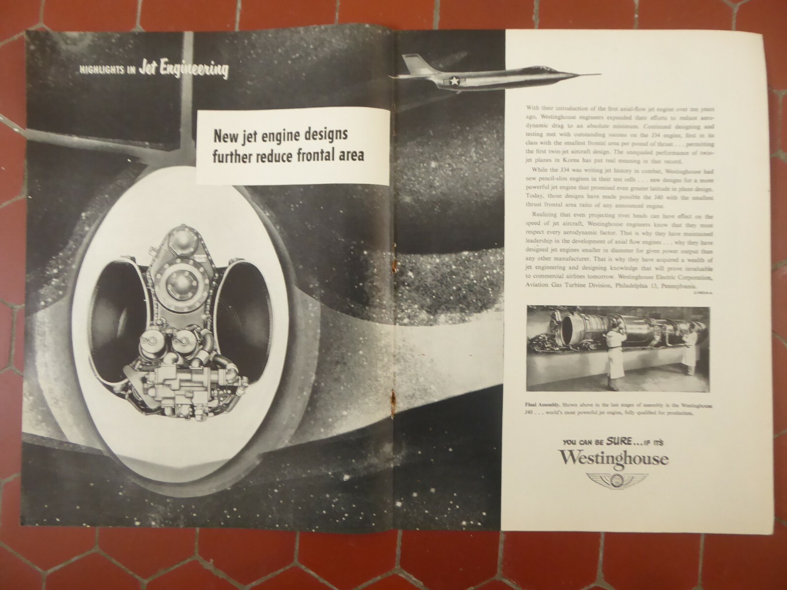 8/1953 PUB WESTINGHOUSE J34 J40 JET ENGINE ORIGINAL AD | eBay
