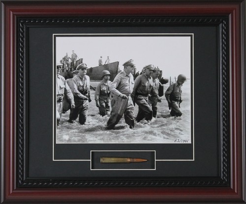 Douglas MacArthur Triumphant WW2 Return Wood Framed Print M1 Garand ...