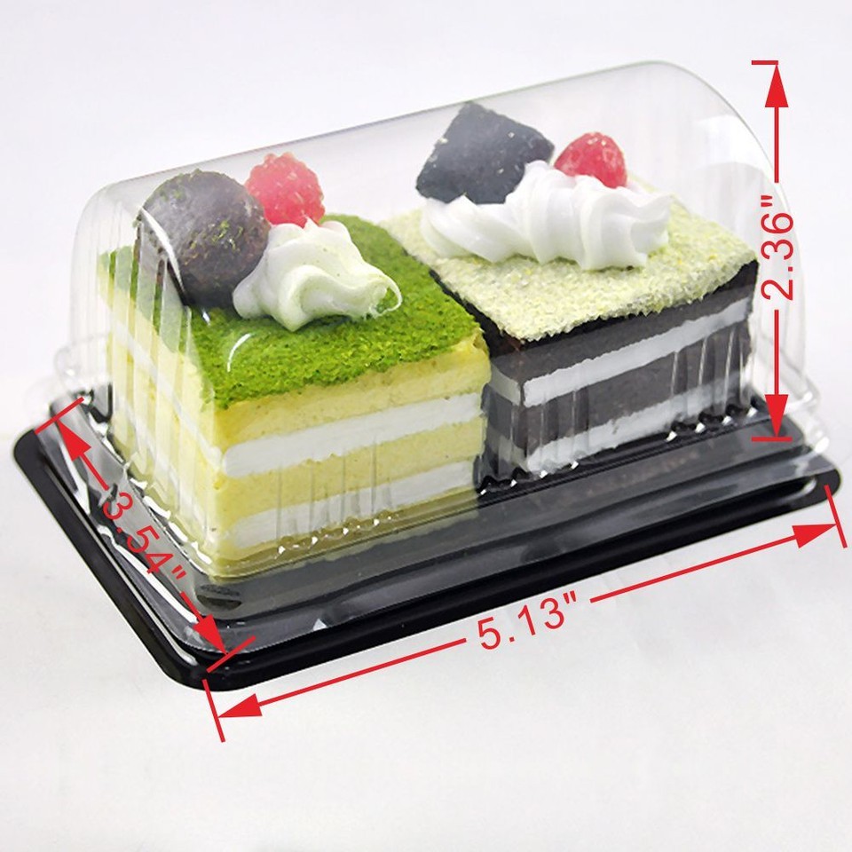 Rectangle Take-out Roll Cakes Dessert Pastries Container Plastic Box ...
